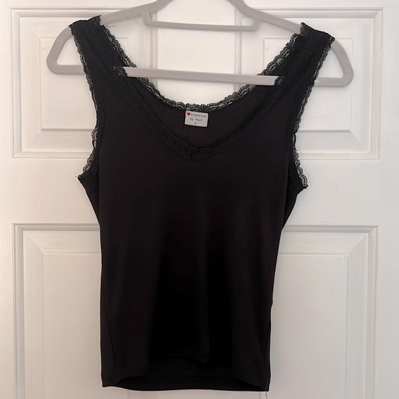 Poof! | Tops | Lacy Trim Tank | Poshmark